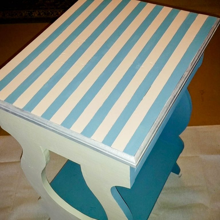 How To Transform A Battered End Table Into A Decorative Plant Stand