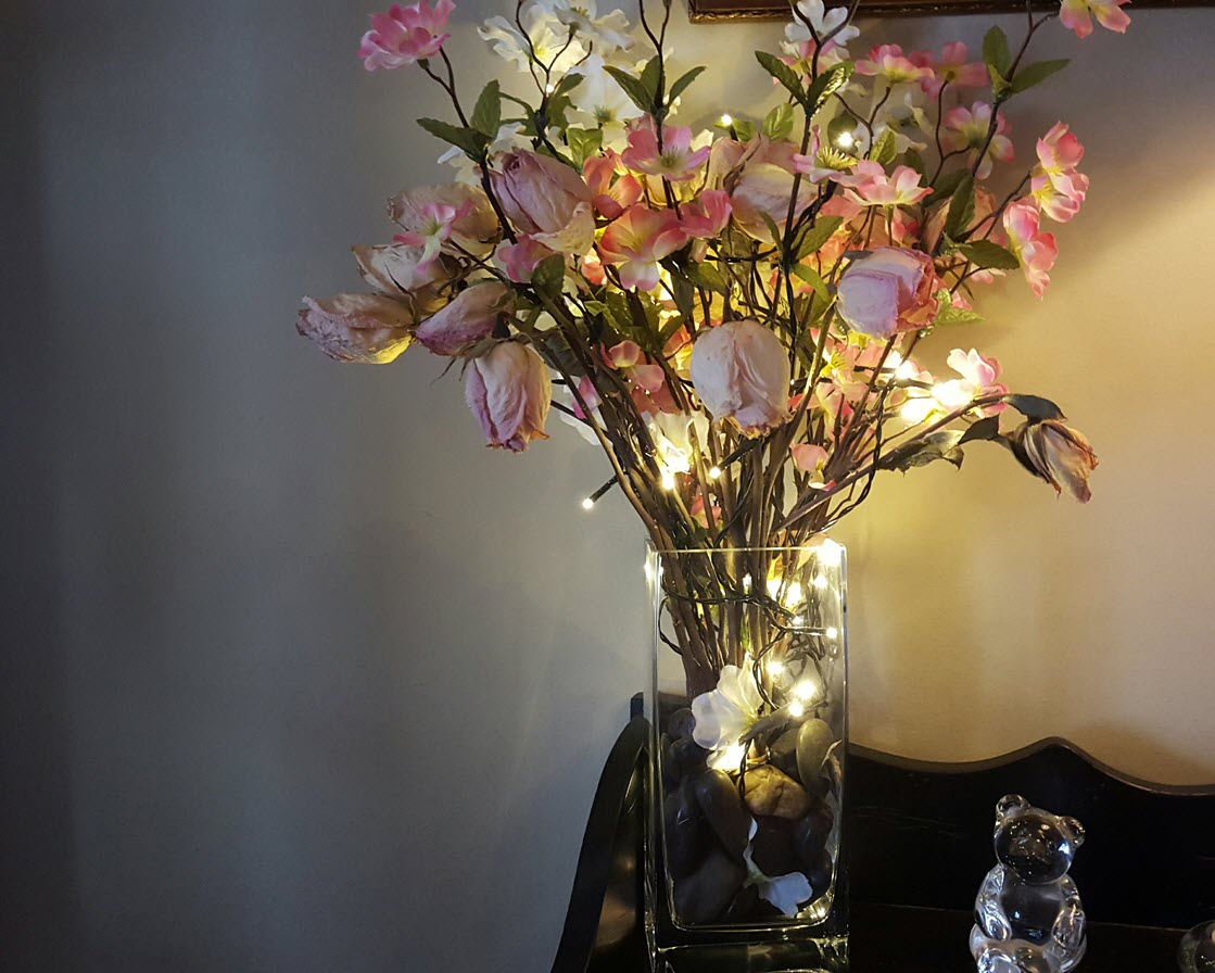 Create An Elegant Lighted Floral Centerpiece