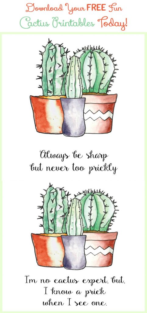 More Printables! Download Your Free Fun Cactus Printables Today!