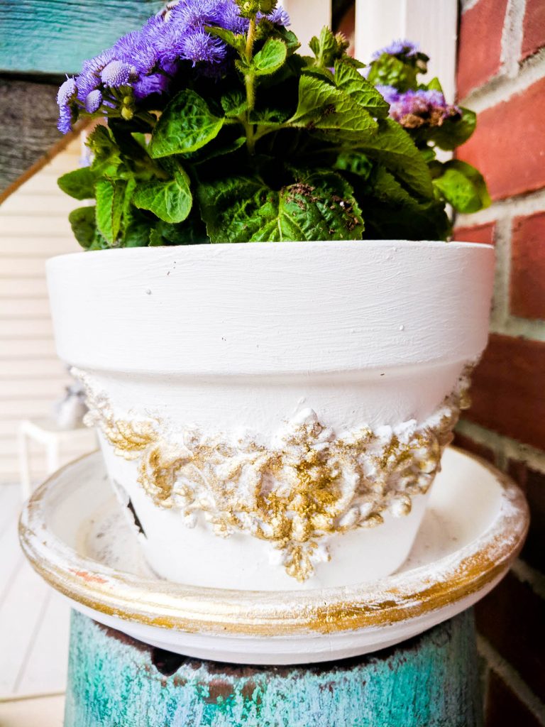 How To Make Beautiful Applique Clay Flower Pots – Sassy Townhouse Living