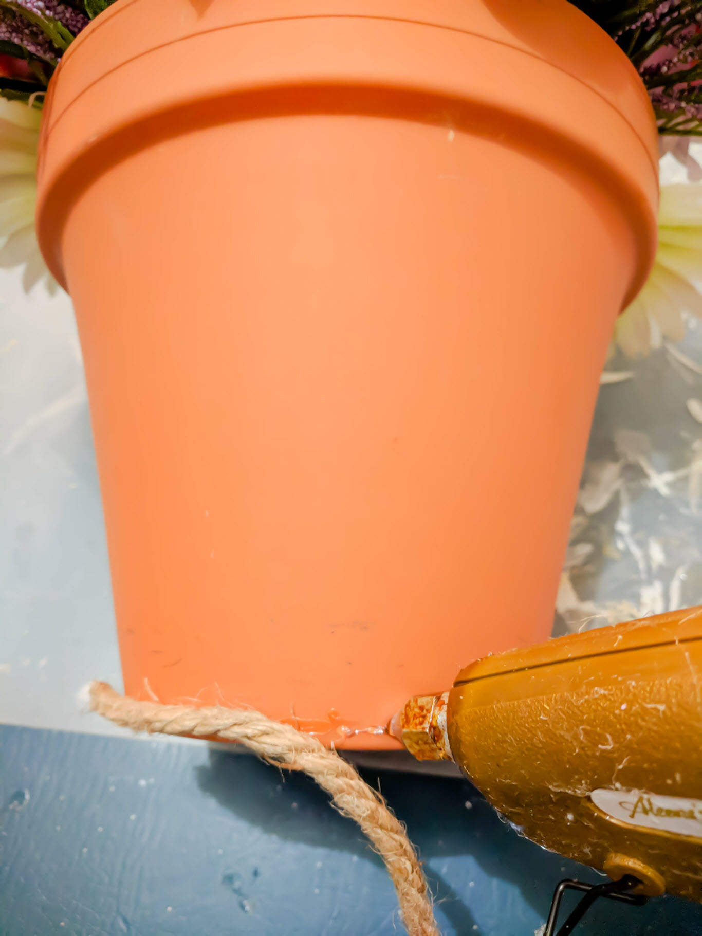 Make A Colorful Jute Wrapped Flower Pot - Easy & Beautiful!